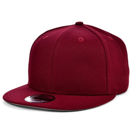 New Era Blank custom 9FIFTY Adjustable Snapback cap cardinal Red ...
