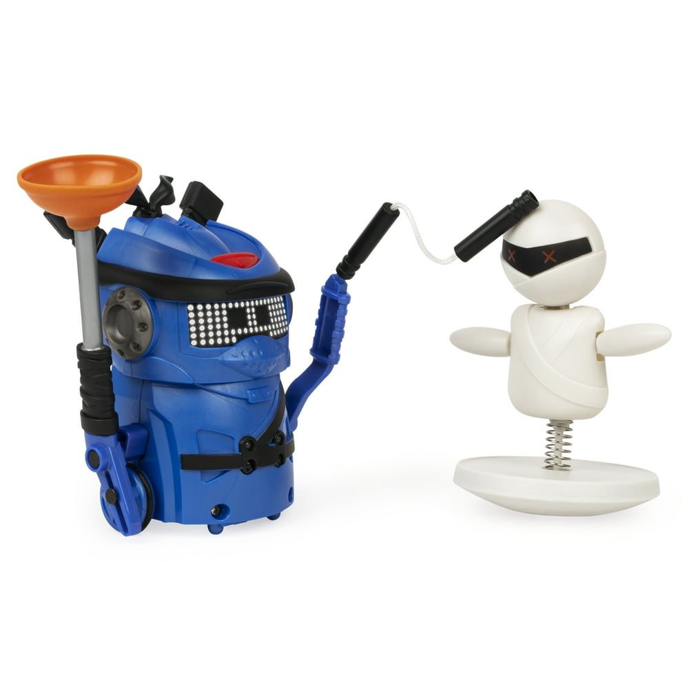 Ninja Bots 1-Pack, Hilarious Battling Robot (Blue) with 3 Weapons ...