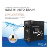 Steamspa Black Series 9Kw Quickstart Steam Bath Generator with ...
