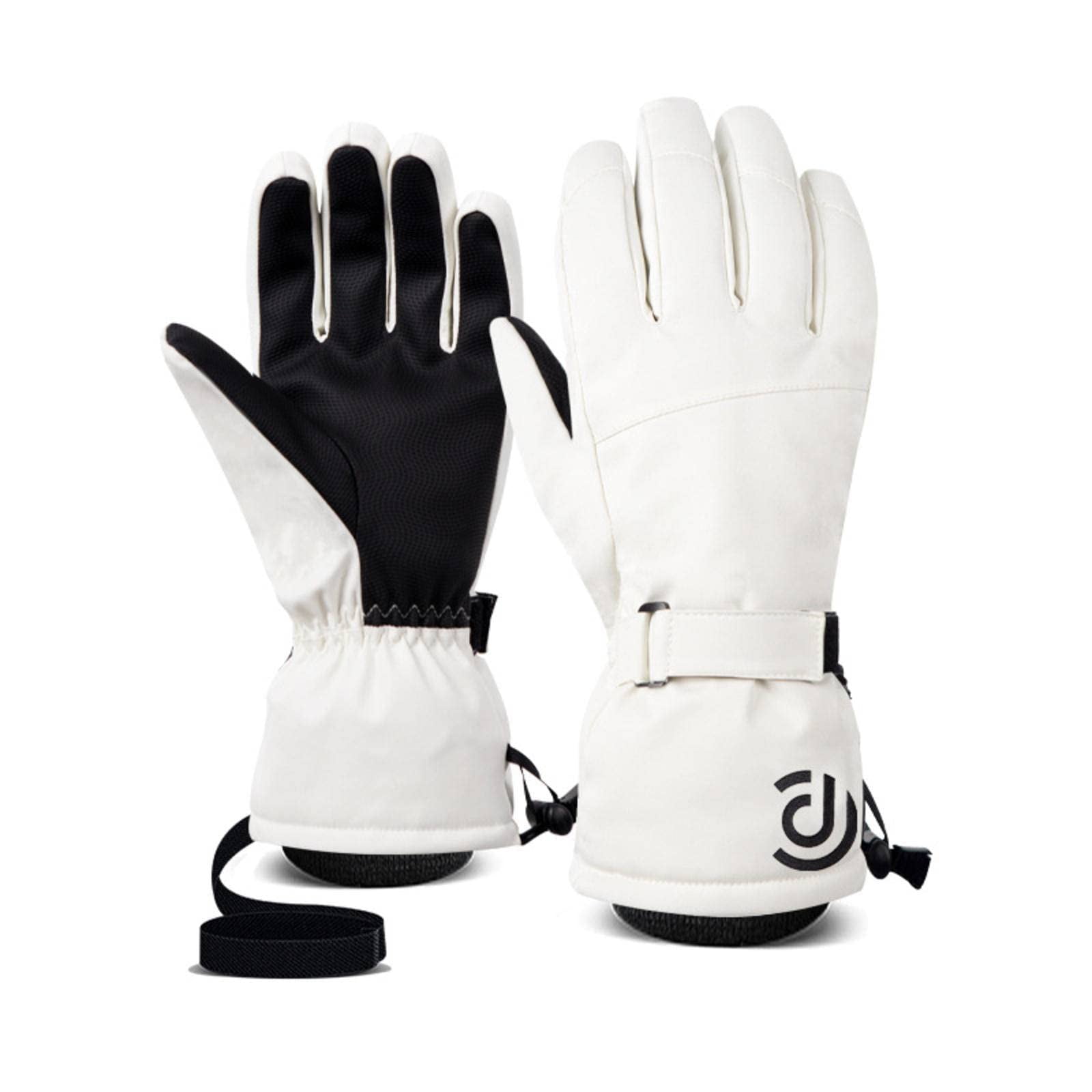 Click here for Labymos White Ski Gloves Mens And Womens Winter Wa... prices