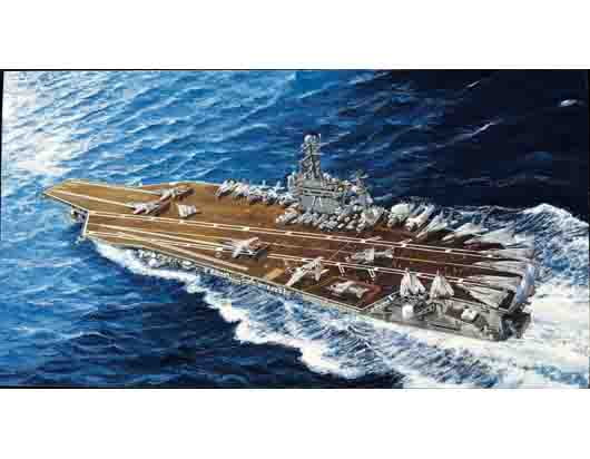 Trumpeter 5754 US Aircraft Carrier Theodore Roosevelt 2006 1/700 Scale ...