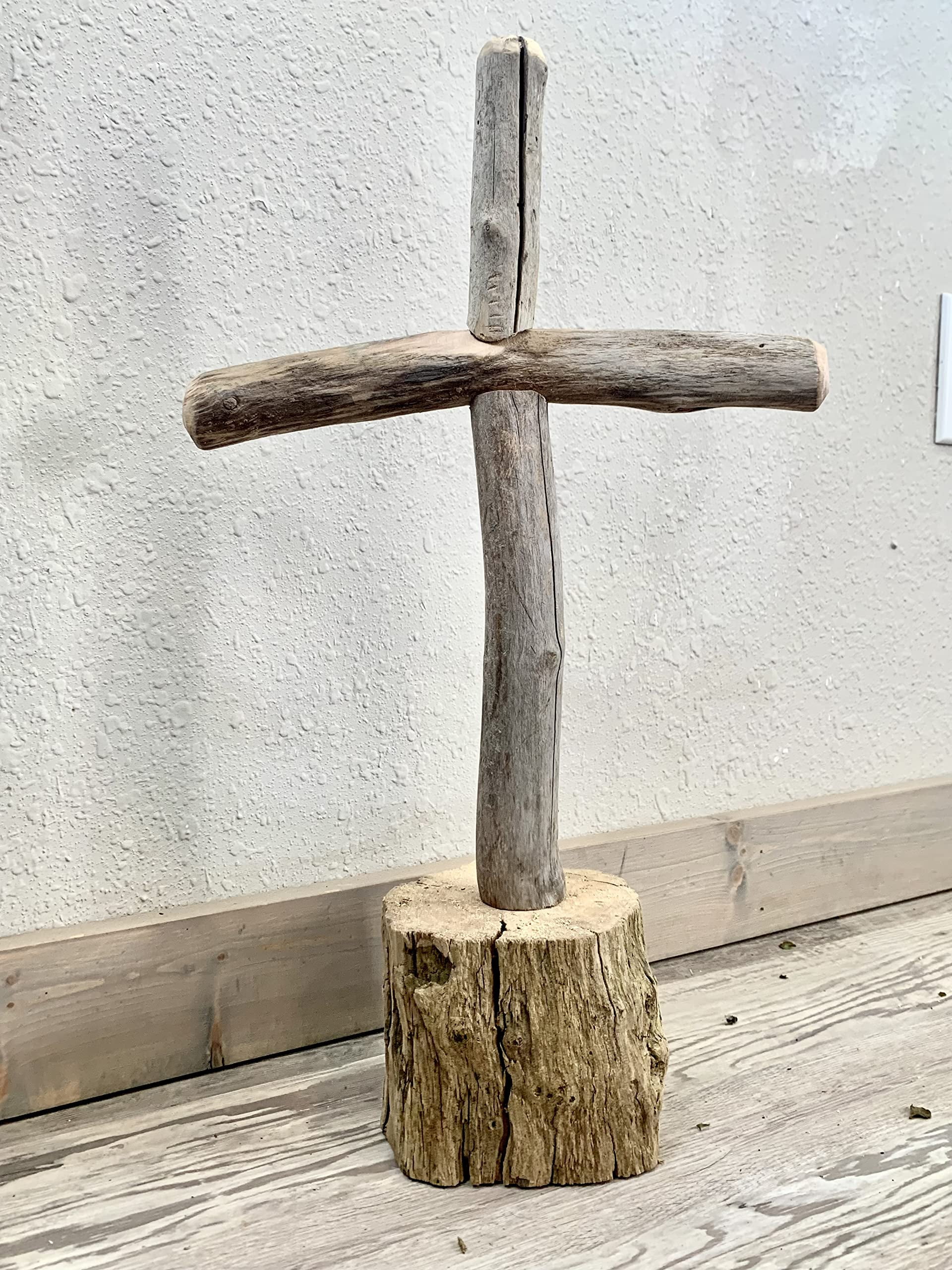 Old Rugged Cross - Handmade Driftwood Cross, 20 Inches Tall - Walmart.com