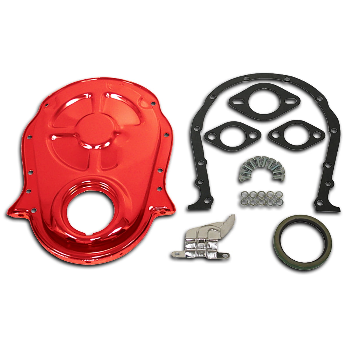 For 66-90 Chevy BB 396 402 427 45 Timing Chain Cover Set W/ Timing Tab ...