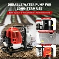 2-Stroke 40.2CC Gas-Powered Water Pump, 6500RPM High Pressure Sump Pump ...