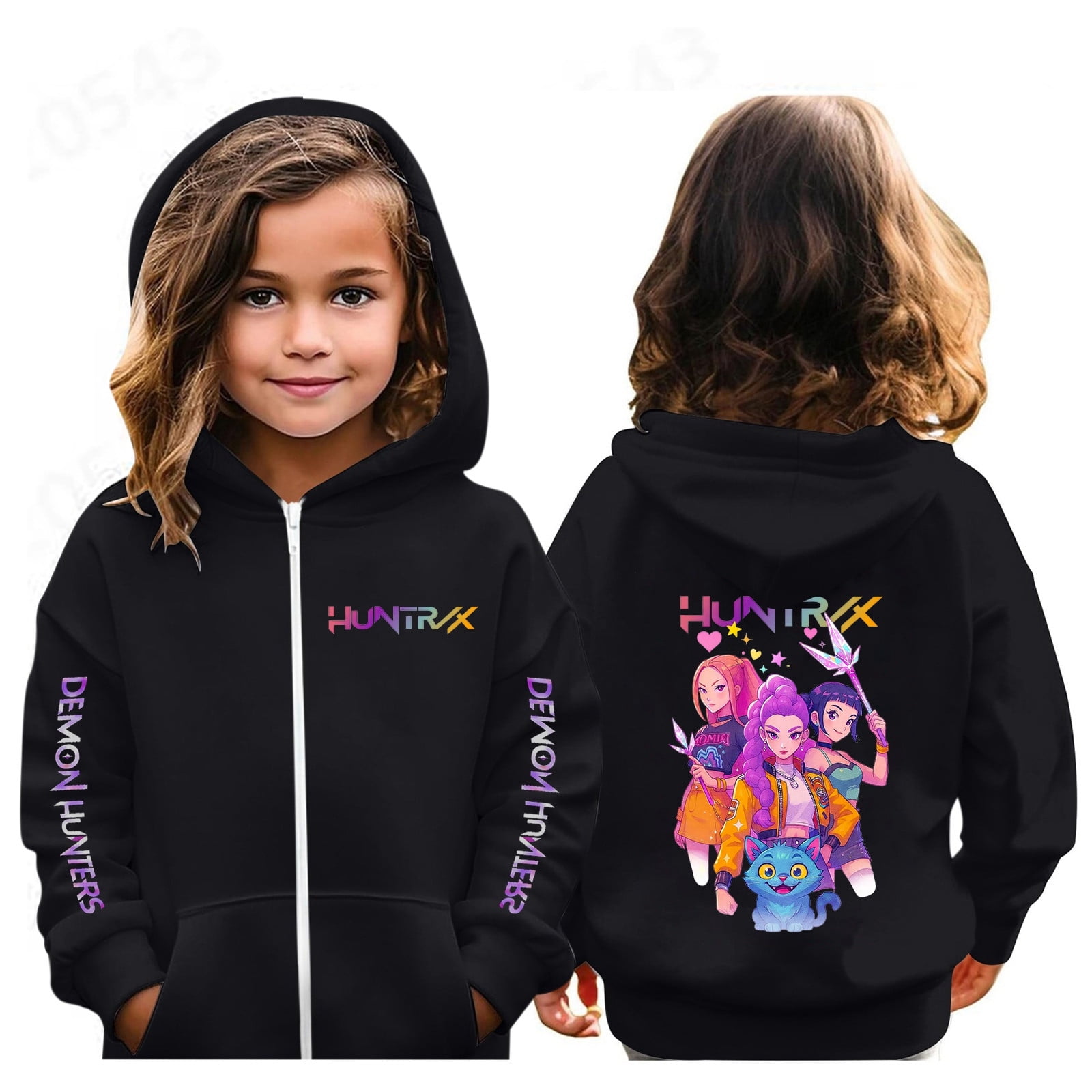 Click here for Svbnaue Girls Long Sleeve Letter Printed Zipper Ho... prices