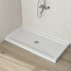 vidaXL Rectangular Shower Base Pan with Center Drain, High Gloss ABS ...