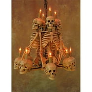 Ossuary Skulls Bones and Spines Pentagonal Ceiling Chandelier Light ...
