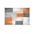 Abstract Color Block Sun Shade Sail 6.5'X10' Grey Orange Geometric ...
