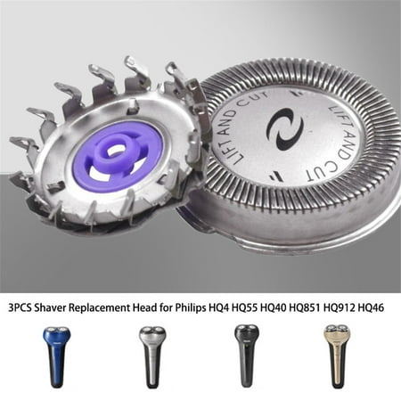 3PCS Shaver Replacement Head for Philips HQ4 HQ55 HQ40 HQ851 HQ912 HQ46 ...