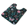 BZSMCE Butterfly Pink Flower Pattern Pattern 2-Piece Non-Slip Absorbent ...