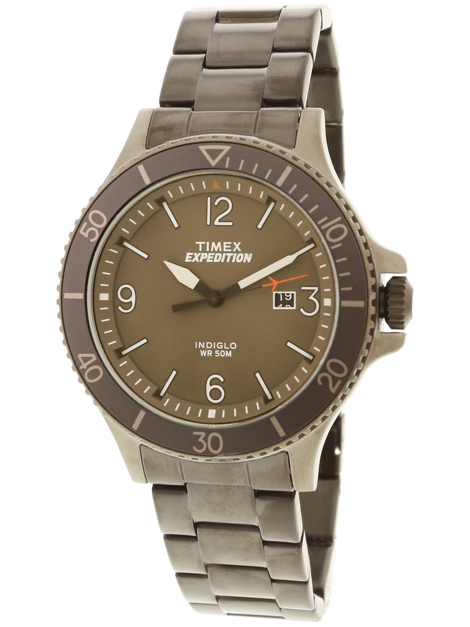 Timex - Men's Expedition Ranger Gray Watch, Stainless Steel Bracelet ...