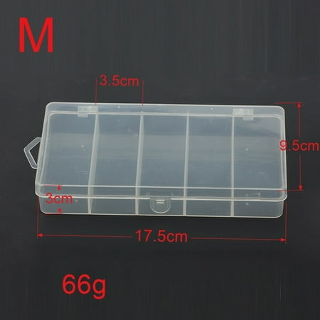 Clear Plastic Grid Fishing Lure Bait Hook Tackle Storage Box Case ...