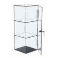 T'z Tagz Clear Acrylic Display Case 3 Shelf Locking Showcase Countertop ...