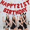 76PCS Happy Birthday Letter Balloon Banner, 16" Mylar Foil Decor with ...