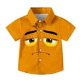 Awdenio Boys Girls Funny Cartoon Face Print Short Sleeve T-Shirt,Crew ...