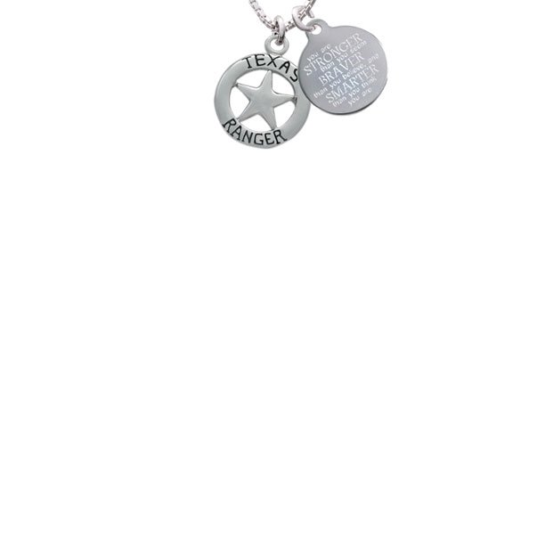 Texas Ranger Badge Stronger Braver Smarter Engraved Necklace - Walmart.com