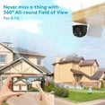 DEKCO Outdoor Security Camera, Solar Powered, 2K HD, Night Vision ...