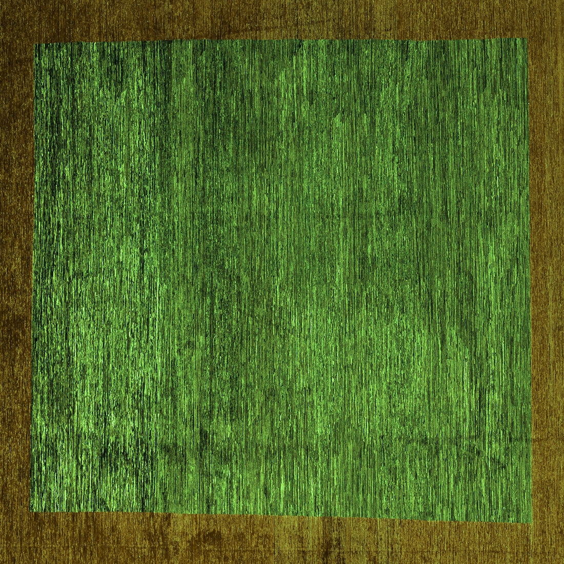 Ahgly Company Indoor Square Abstract Green Modern Area Rugs, 3' Square ...