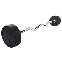 Body Solid SBZ60 Rubber Coated Curl Barbell - 60lb Weight - Walmart.com