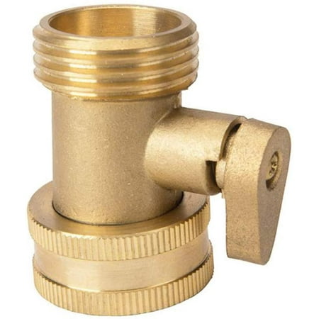 2 Pack Garden Hose Brass Shut Off Valve, 3/4'' Thread Heavy Duty Water ...