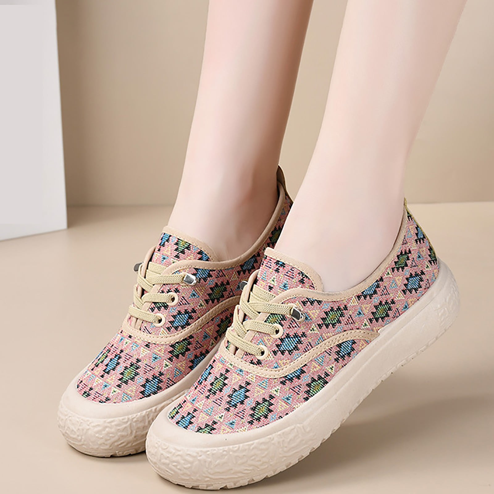 Click here for Ximin Womens Printed Wide Toe Box Shoes New Soft-S... prices