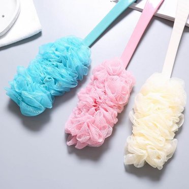 3Pcs Set Large Bath Puff Loofah Sponge with Long Handle, Shower Mesh ...