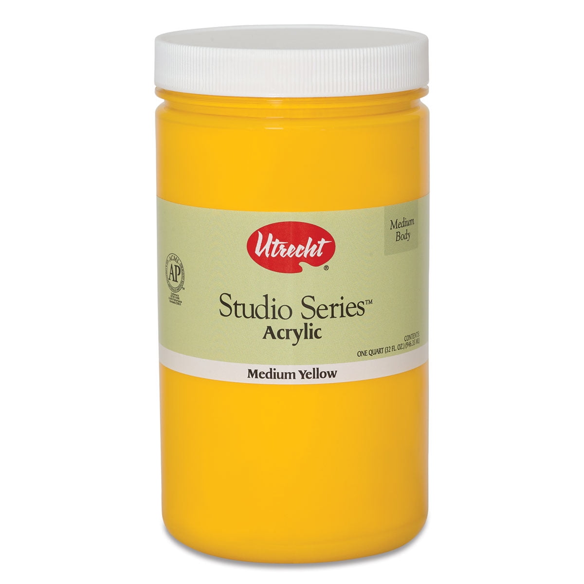 Utrecht Studio Series Acrylic Paint - Medium Yellow, Quart - Walmart ...