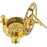 5" Sundial Compass Solid Brass Sun Dial - Walmart.com