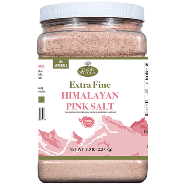 Good Tierra Himalayan Pink Salt in Jar - Extra Fine - 5 lb. - Walmart.com