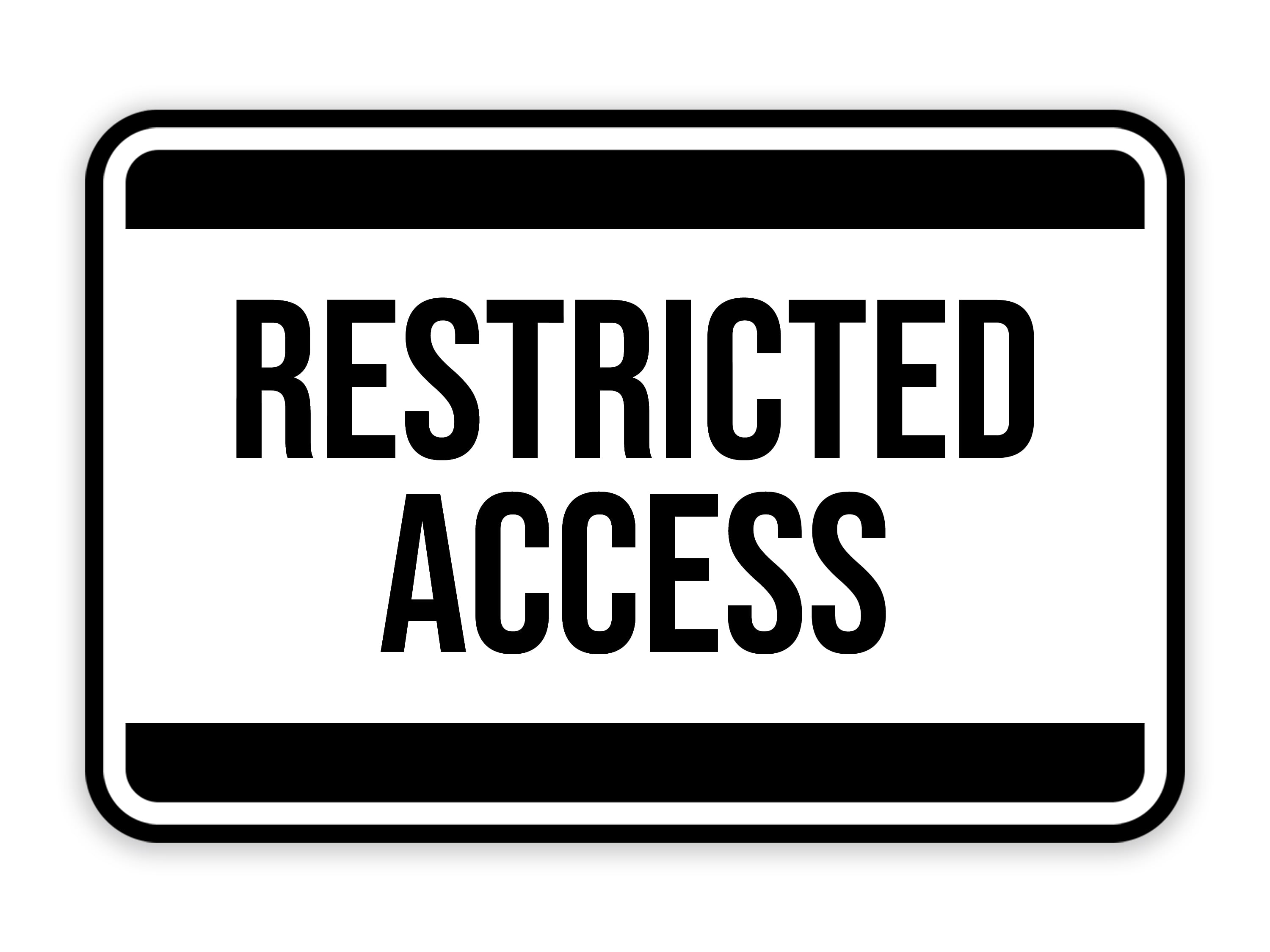 Classic Framed Restricted Access Sign (Black) - Large - Walmart.com