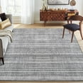 ReaLife Rugs Machine Washable Printed Moroccan Stripe Gray Eco-friendly ...