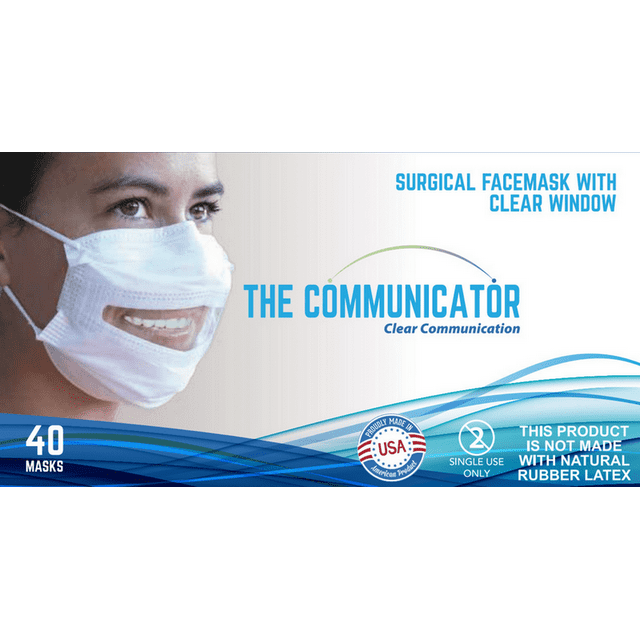 The Communicator Surgical Mask with Clear Window - Walmart.com
