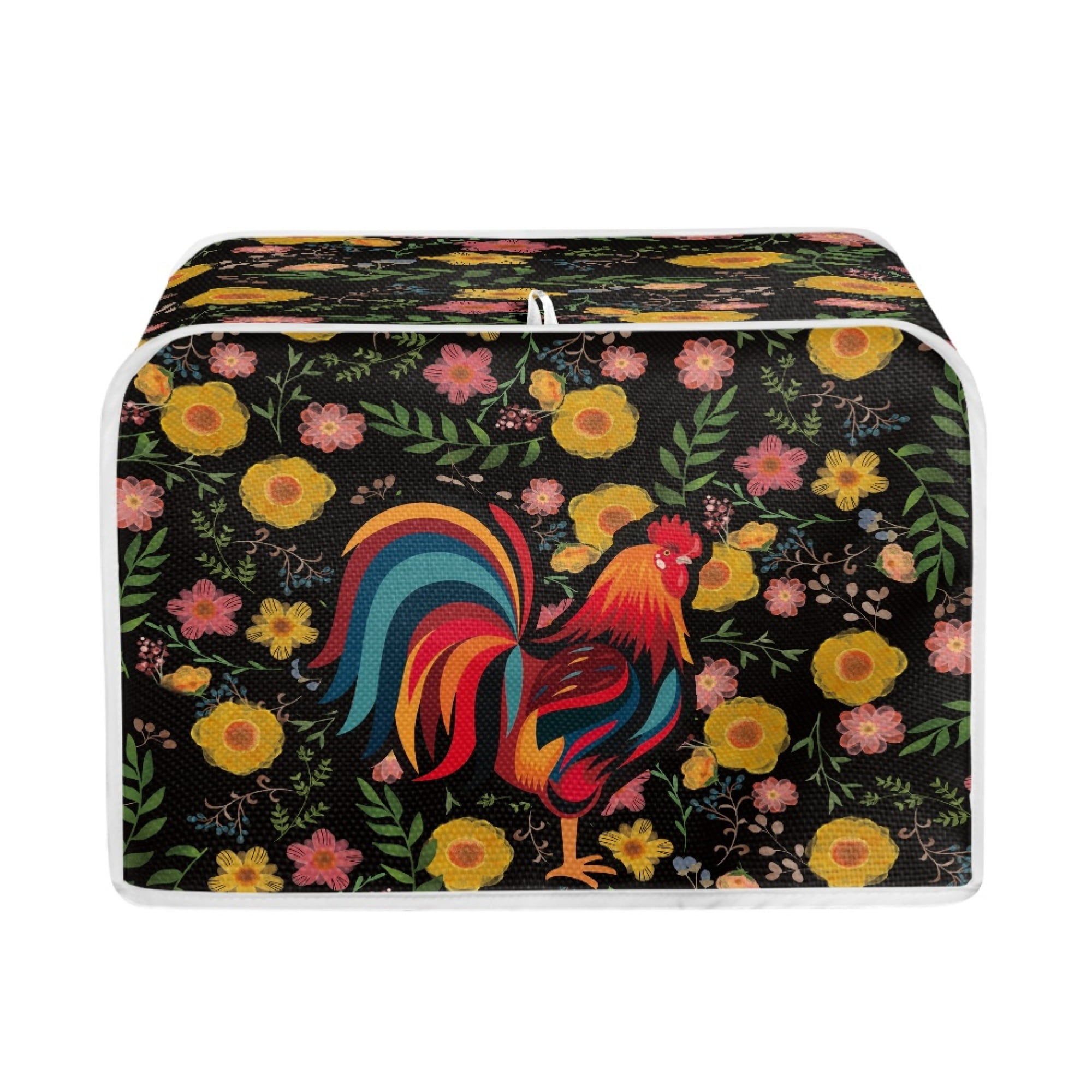 NETILGEN 2 Slice Colorful Flower Cock Pattern Toaster Covers Waterproof ...