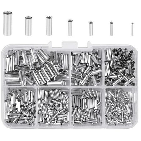 Wire Ferrules Kit, 10-22 AWG Non Insulated Wire Ferrules Cord Pin End ...