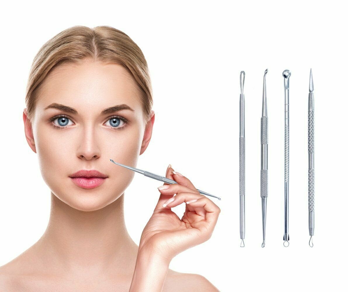 Blackhead Comedone Extractor Kit Acne Pimple Remover Tool Stainless ...