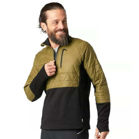 Smartwool Men's Smartloft 60 Hybrid Half Zip Military Olive Small Mens ...