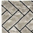 Furniture of America Delena 3D 5 x 7 Gray Herringbone Rug - Walmart.com