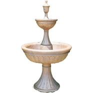 Solid Rock Stoneworks Extra Large 3 Tier Concrete Fountain- 64" Tall ...