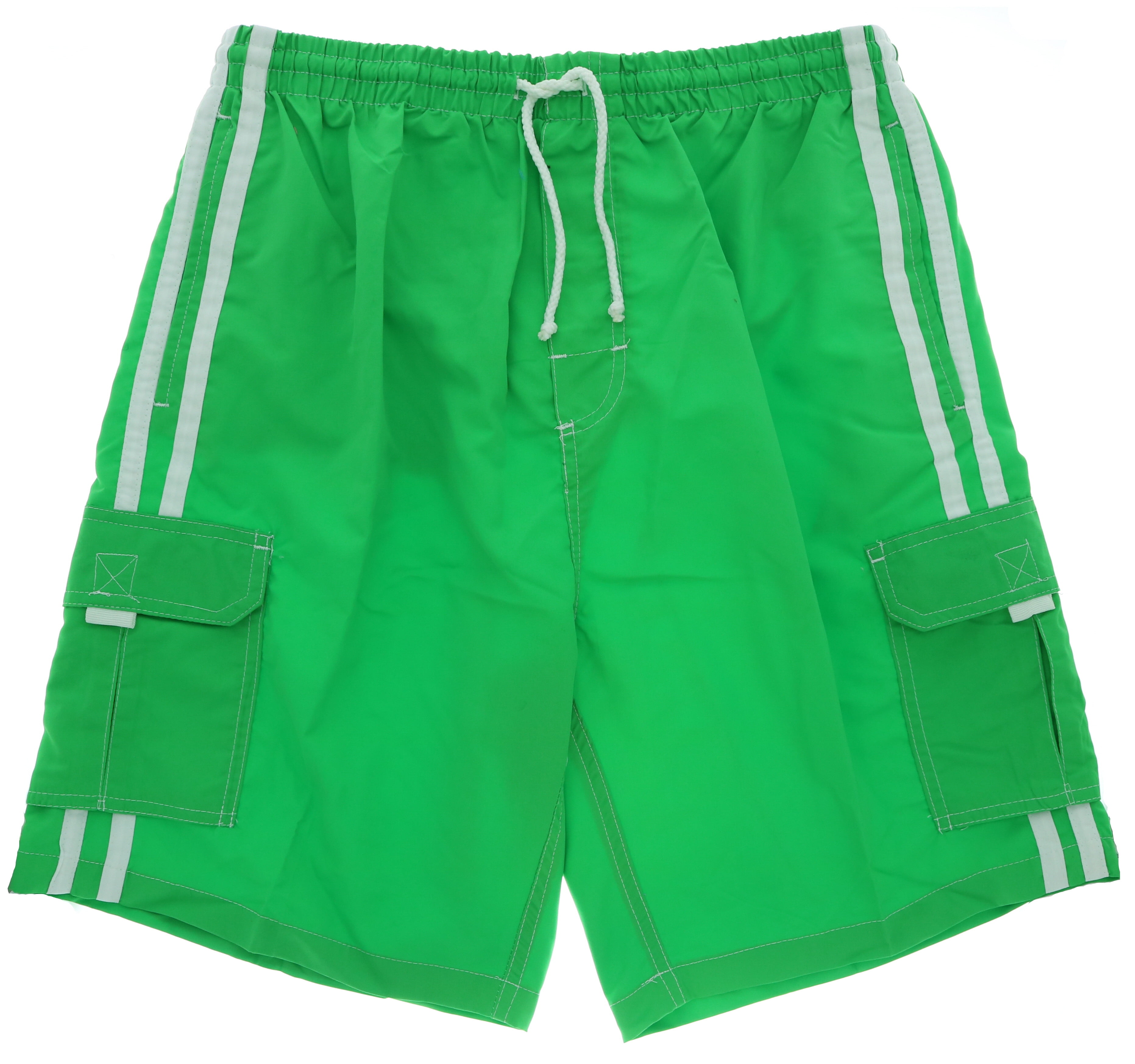 Surf Ave. Men's Classic Long Swim Trunks No Grommets with Stripes and ...