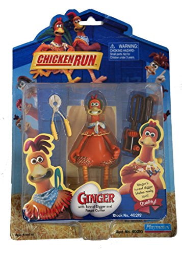 PlayMates Chicken Run Ginger Action Figure w/ Tunnel Digger & Fence ...
