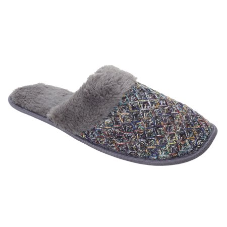 Slumberzzz Womens Textured Knitted Mule Slippers | Walmart Canada