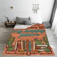 Book Blanket highlighting Open Pages Line Drawing, Simple Cozy Flannel ...