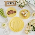 150pcs Yellow Heavy Duty Disposable Plastic Plates, Bright Fancy Party ...