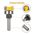 High Precise Router Bit Bearing Double Edges Straight Cutter 19.05mm ...