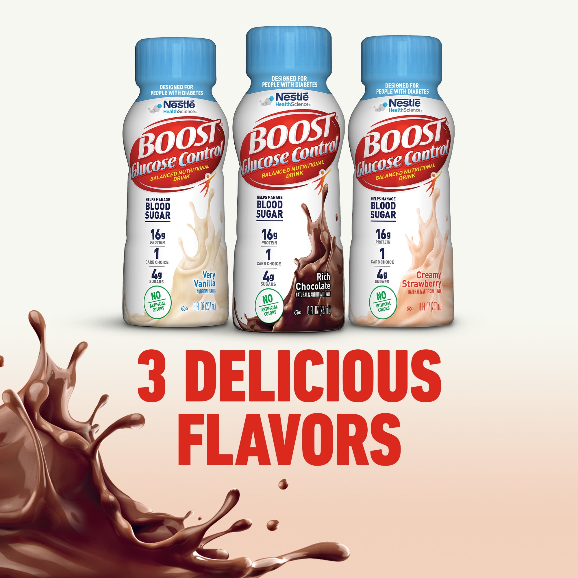 BOOST Glucose Control Nutritional Drink - Rich Chocolate Flavor - 16g ...