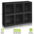 Way Basics Eco Stackable Modular Storage Cubes Plus, Black, 6-Pack ...