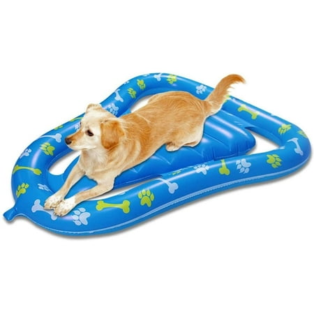 Inflatable Dog Pool Float Raft Pet Outdoor Swimming Pool Dogs Cat and ...