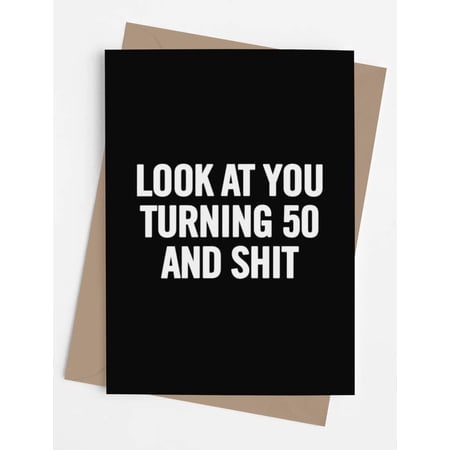 Funny 50th Birthday Card for men or women with envelope | Joke card for ...
