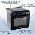 RecPro 21 Inch 3 Burner Propane RV Stove Gas Range without Hood, Black ...
