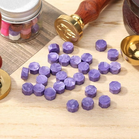 Yilovego 100pcs Vintage Octagon Wax Seal Stamp Tablet Pill Bead Wedding ...